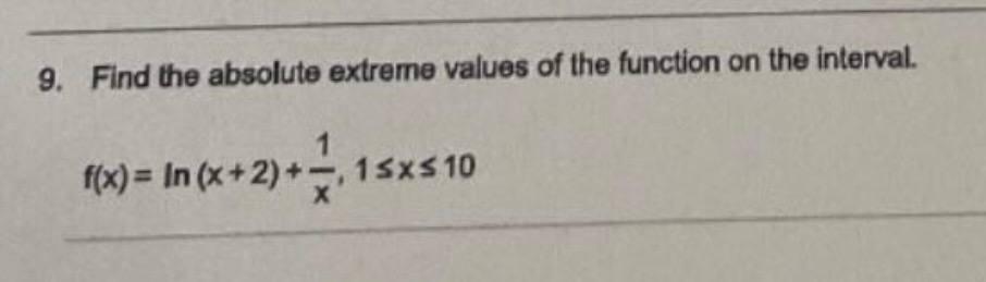 Solved Find the absolute extreme values of the function on | Chegg.com