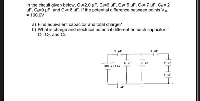 Solved In the circuit given below, C1=2.0 pF, C2=6 pF, Cs= 5 | Chegg.com