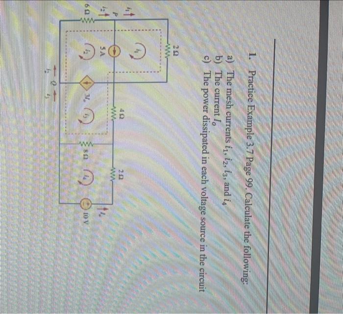Solved 1. Practice Example 3.7 Page 99. Calculate the | Chegg.com