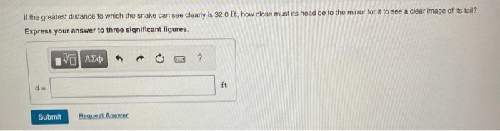 Solved A 15.0-foot-long, nearsighted python is stretched out | Chegg.com
