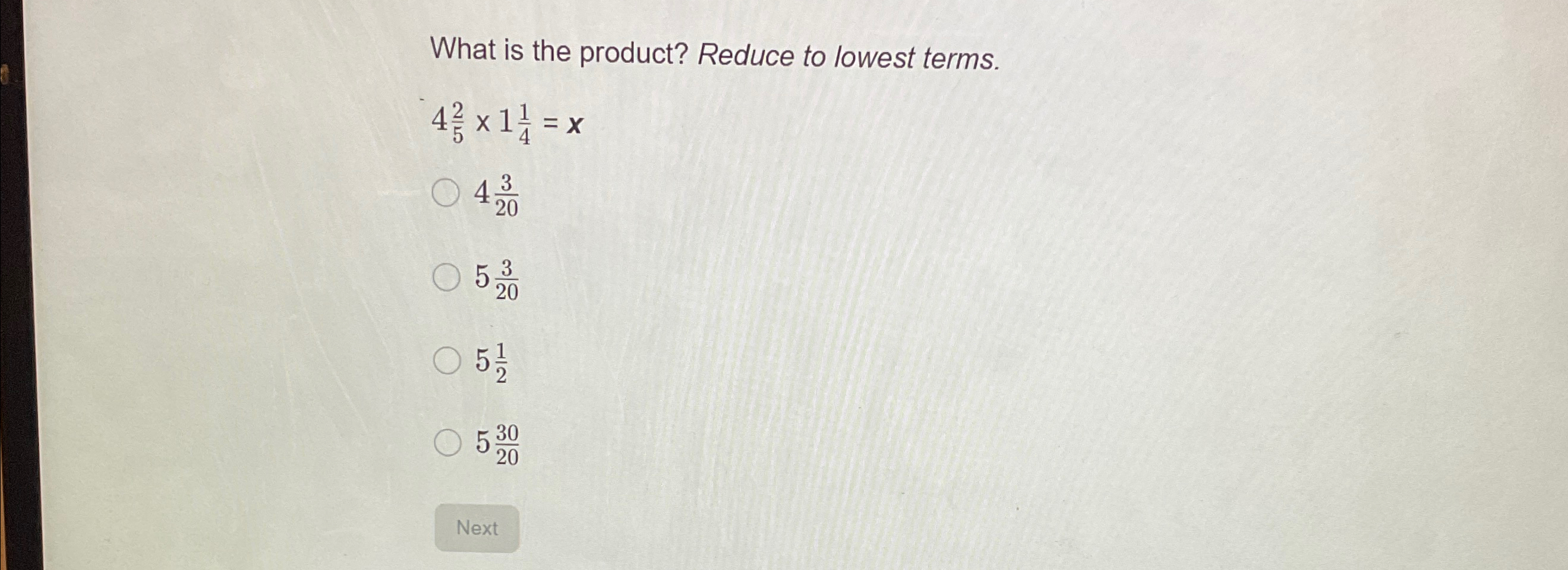Solved What is the product? Reduce to lowest terms.425×114=x | Chegg.com