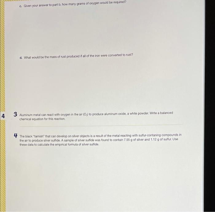 Solved Name Lab Partner Lab Section Pre-laboratory Exercises | Chegg.com