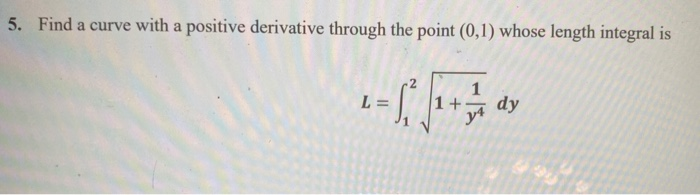 Solved 5. Find a curve with a positive derivative through | Chegg.com