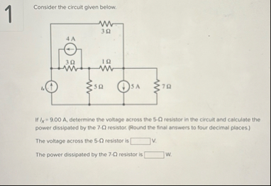 1Consider the circuit given below.If lx=9.00A, | Chegg.com