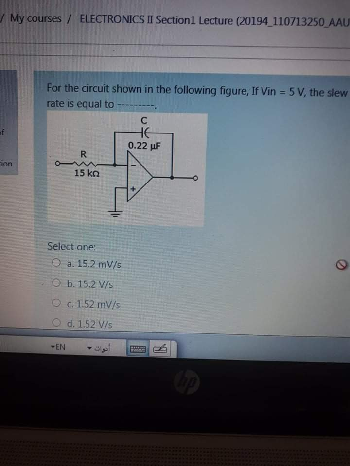 Solved My courses / ELECTRONICS II Section1 Lecture | Chegg.com