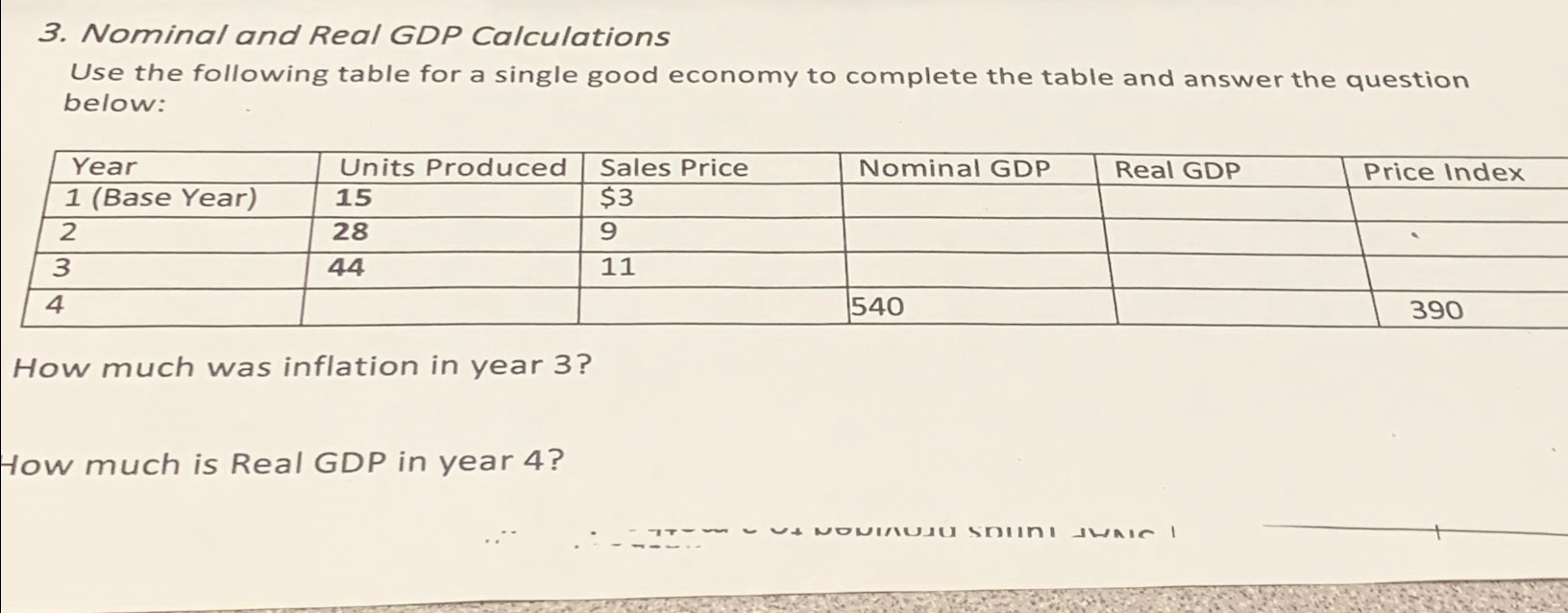 Solved Nominal and Real GDP CalculationsUse the following | Chegg.com