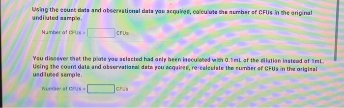 Solved Using the count data and observational data you | Chegg.com