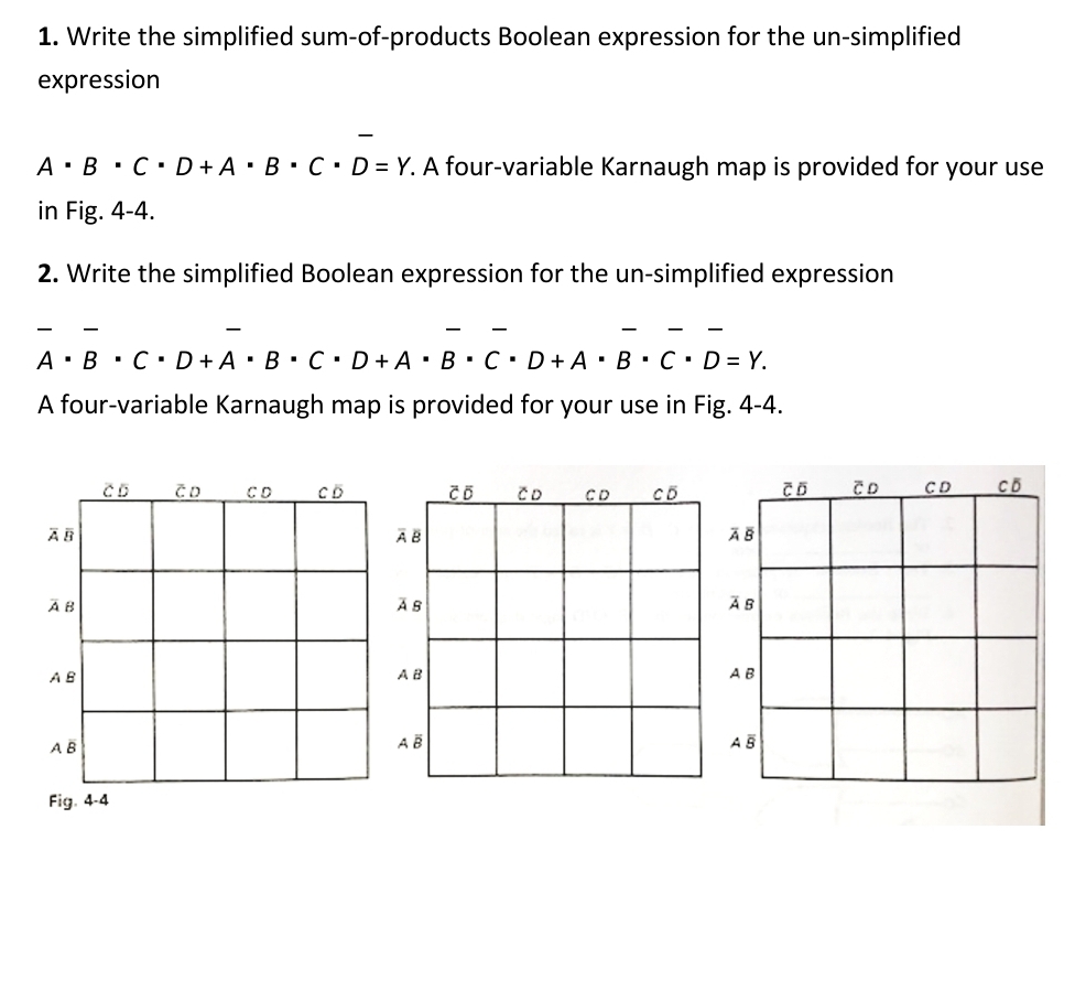 Solved Write the simplified sum-of-products Boolean | Chegg.com