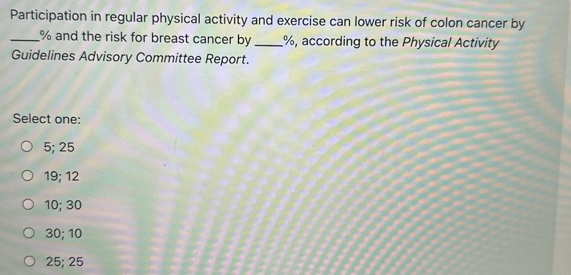 Solved Participation in regular physical activity and | Chegg.com