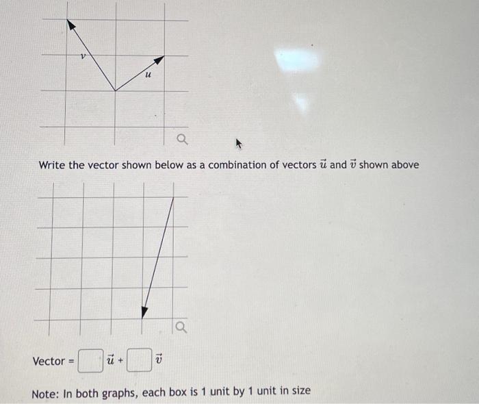 Solved Write the vector shown below as a combination of | Chegg.com