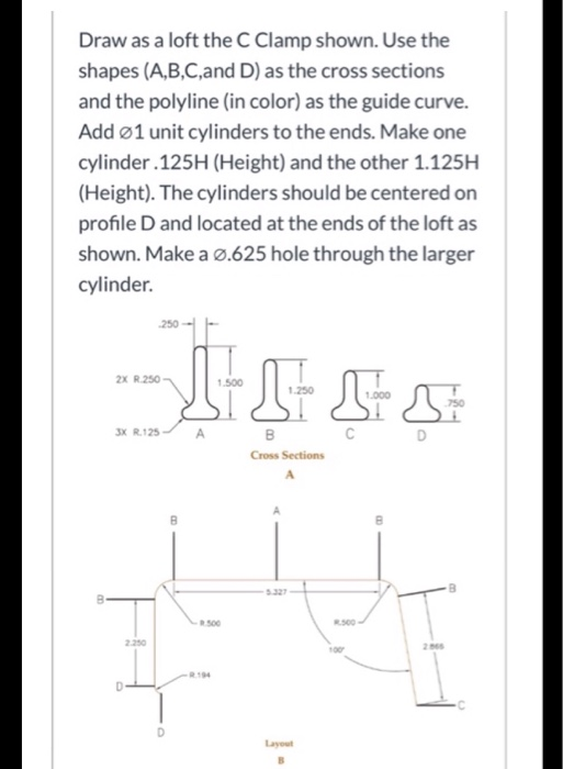 Solved how to do this drawing with loft command using | Chegg.com