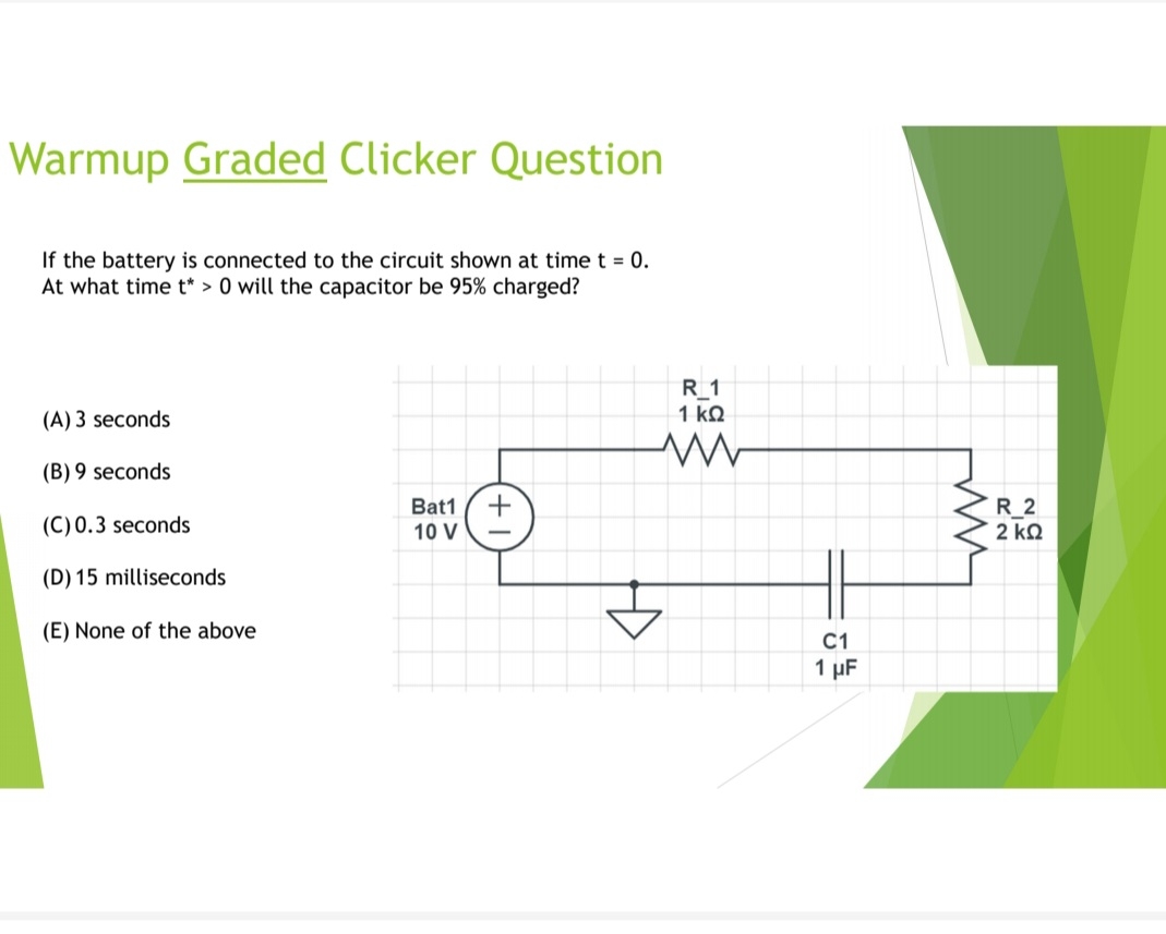 Solved Warmup Graded Clicker QuestionIf the battery is | Chegg.com