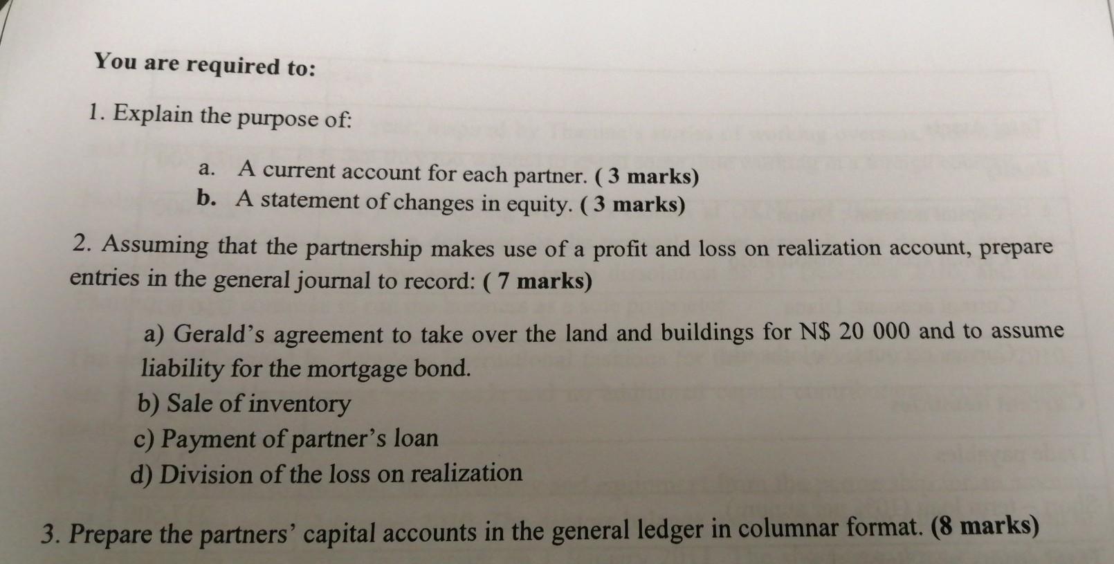 Question 2 (21 Marks) Jason, Gerald and Lazarus were | Chegg.com
