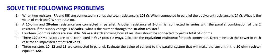 Solved Solve All the problems (Numbers 1, 2, 3, 4, and 5). | Chegg.com
