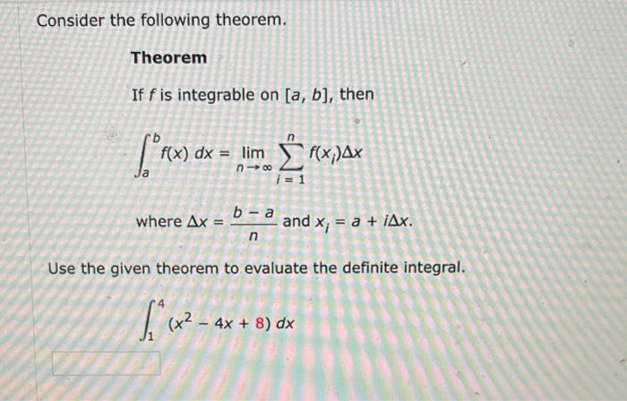 Solved Consider the following theorem. Theorem If f is | Chegg.com