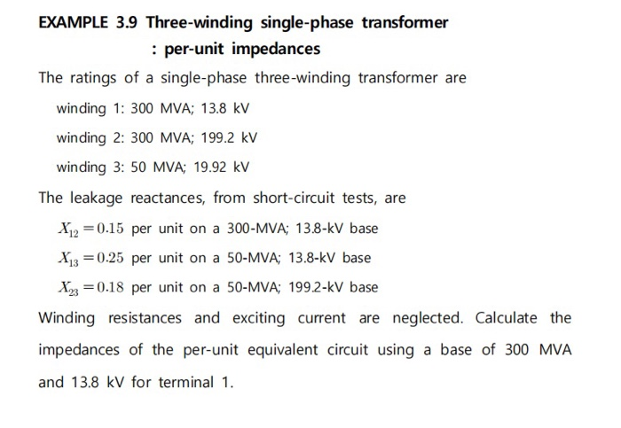 Solved EXAMPLE 3.9 Three-winding single-phase transformer : | Chegg.com