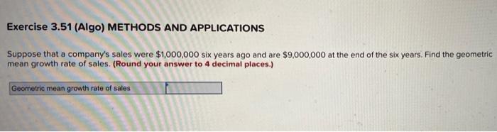 Solved Exercise 3.51 (Algo) METHODS AND APPLICATIONS Suppose | Chegg.com