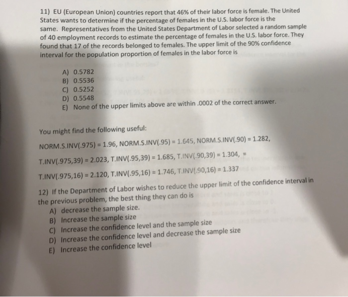 Solved You might find the following useful: NORM.S.INV(.975) | Chegg.com