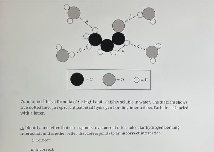 Solved b ..... = 0 =H Compound J has a formula of C3H2O and | Chegg.com