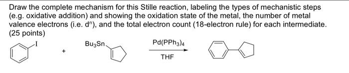 Solved Draw the complete mechanism for this Stille reaction, | Chegg.com
