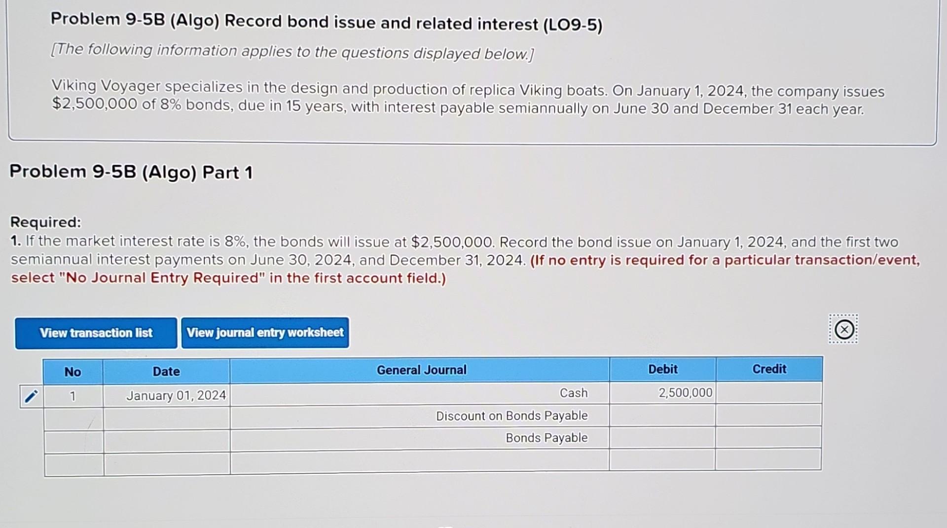 Solved Required information Problem 9-1B (Algo) Record and | Chegg.com