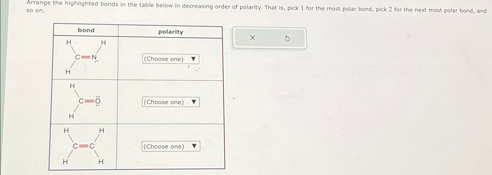 Solved Arrange the highlighted bonds in the table below in | Chegg.com