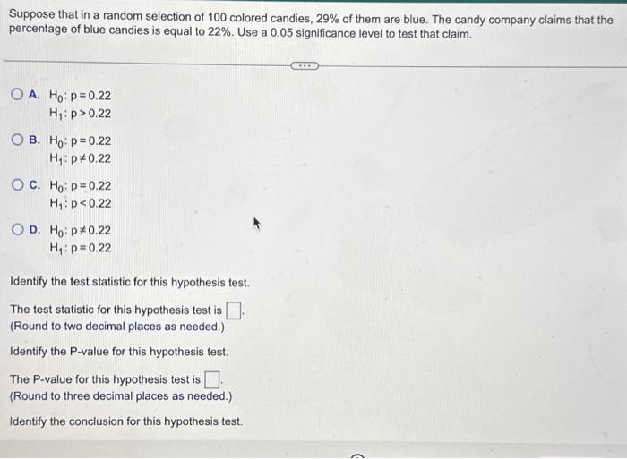 Solved Suppose that in a random selection of 100 colored | Chegg.com