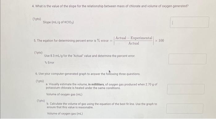 Solved 4. What is the value of the siope for the | Chegg.com