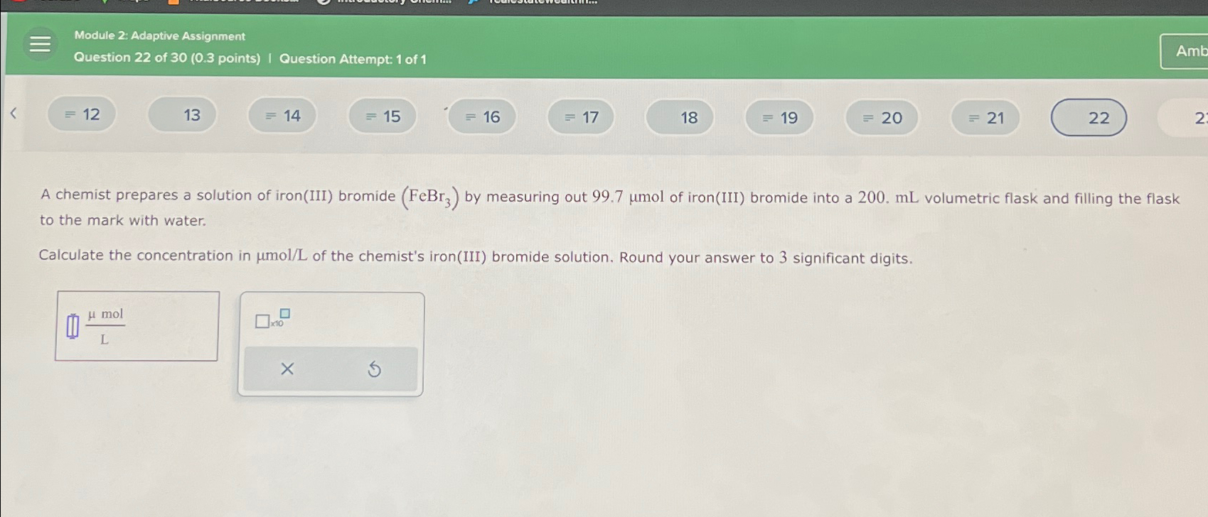 Solved Module 2: Adaptive AssignmentQuestion 22 ﻿of 30 (0.3 | Chegg.com