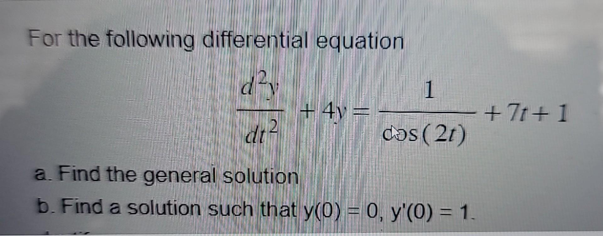 Solved i need help solving this differential equation | Chegg.com
