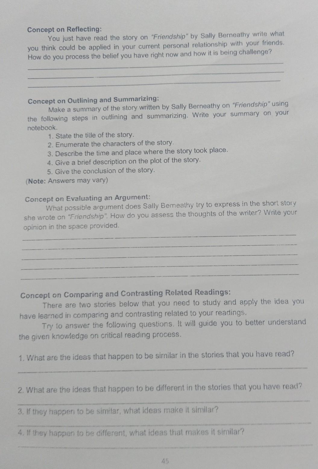 Concept on Contextualizing: Read the passage of the | Chegg.com