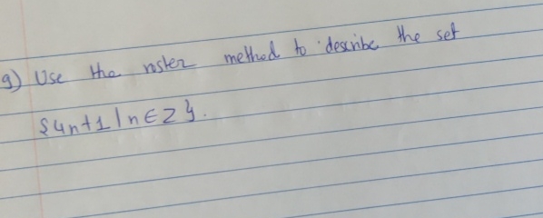 Solved Use the noster methed to describe the set | Chegg.com
