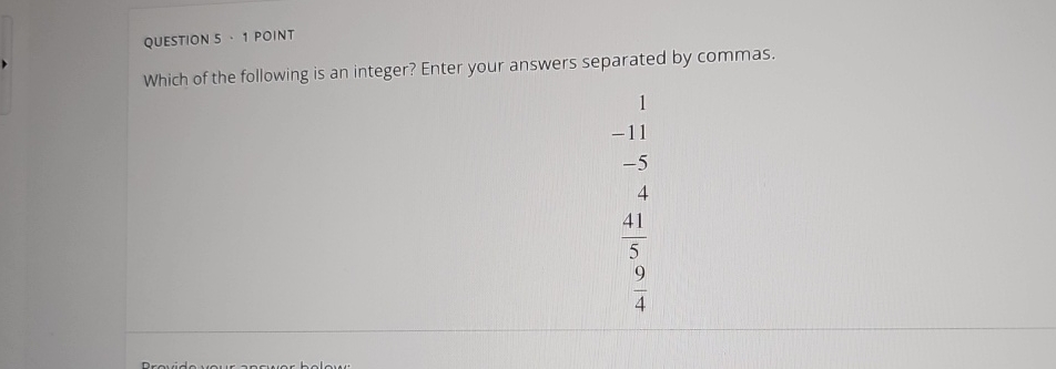 Solved QUESTION 5 - 1 POINTWhich of the following is an | Chegg.com Solved QUESTION 5 - 1 POINTWhich of the following is an | Chegg.com