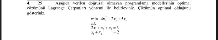Solved Determine the optimal solution of the following | Chegg.com