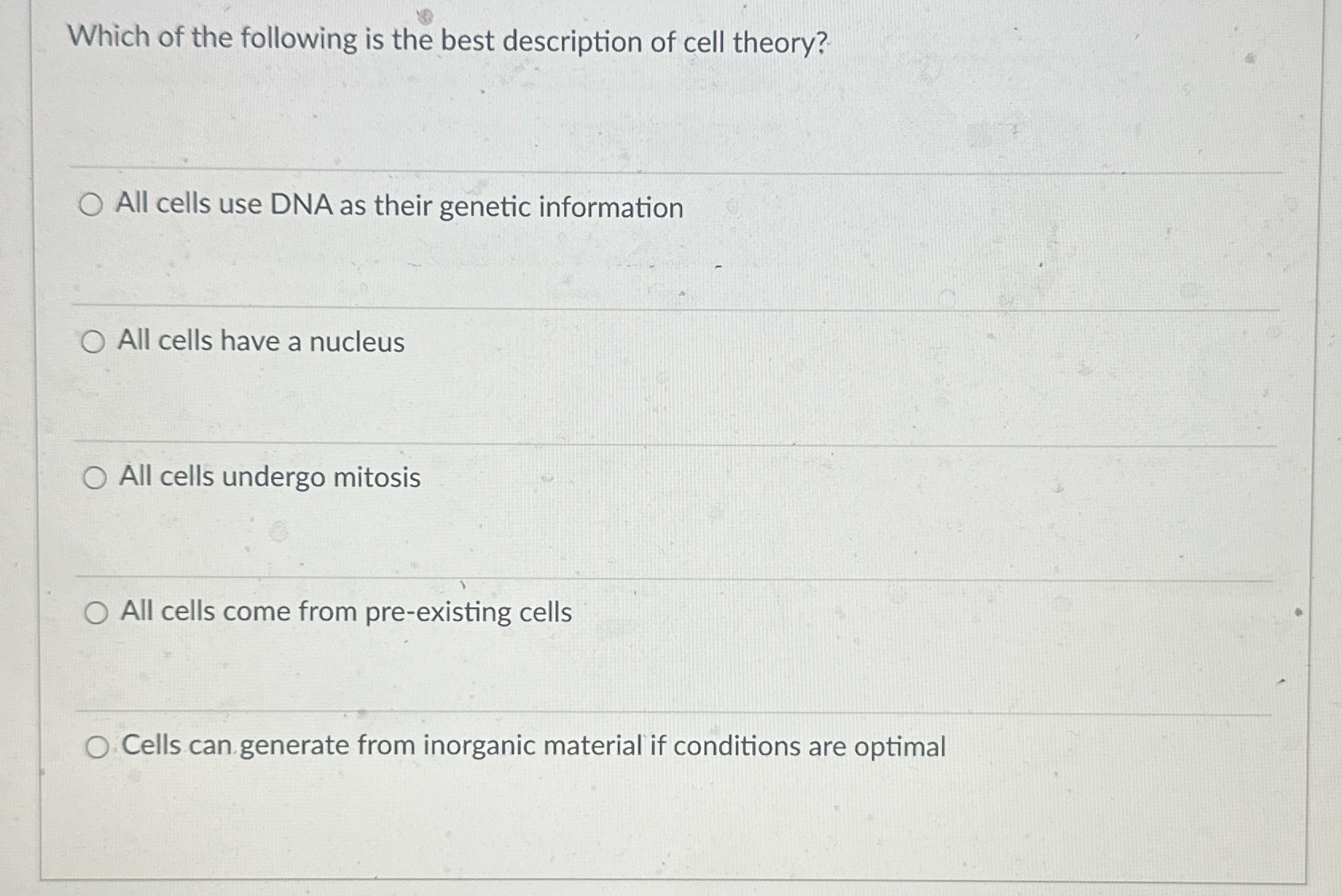 Solved Which of the following is the best description of | Chegg.com