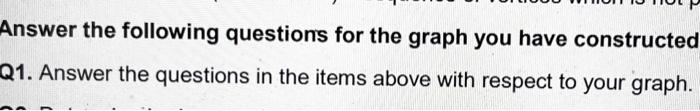 Solved Construct a graph satisfying the following | Chegg.com