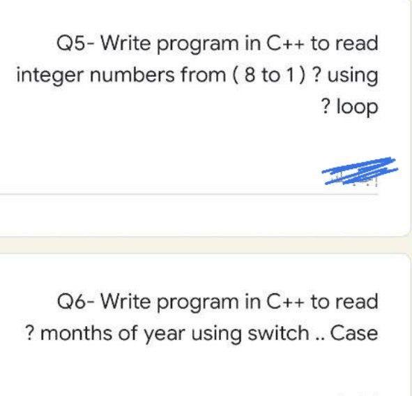Solved Q5 Write Program In C To Read Integer Numbers From 