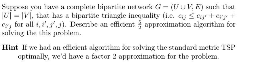 Solved Suppose you have a complete bipartite network | Chegg.com