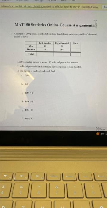 Solved MAT150 Statistics Online Course Assignment#堇 1. A | Chegg.com