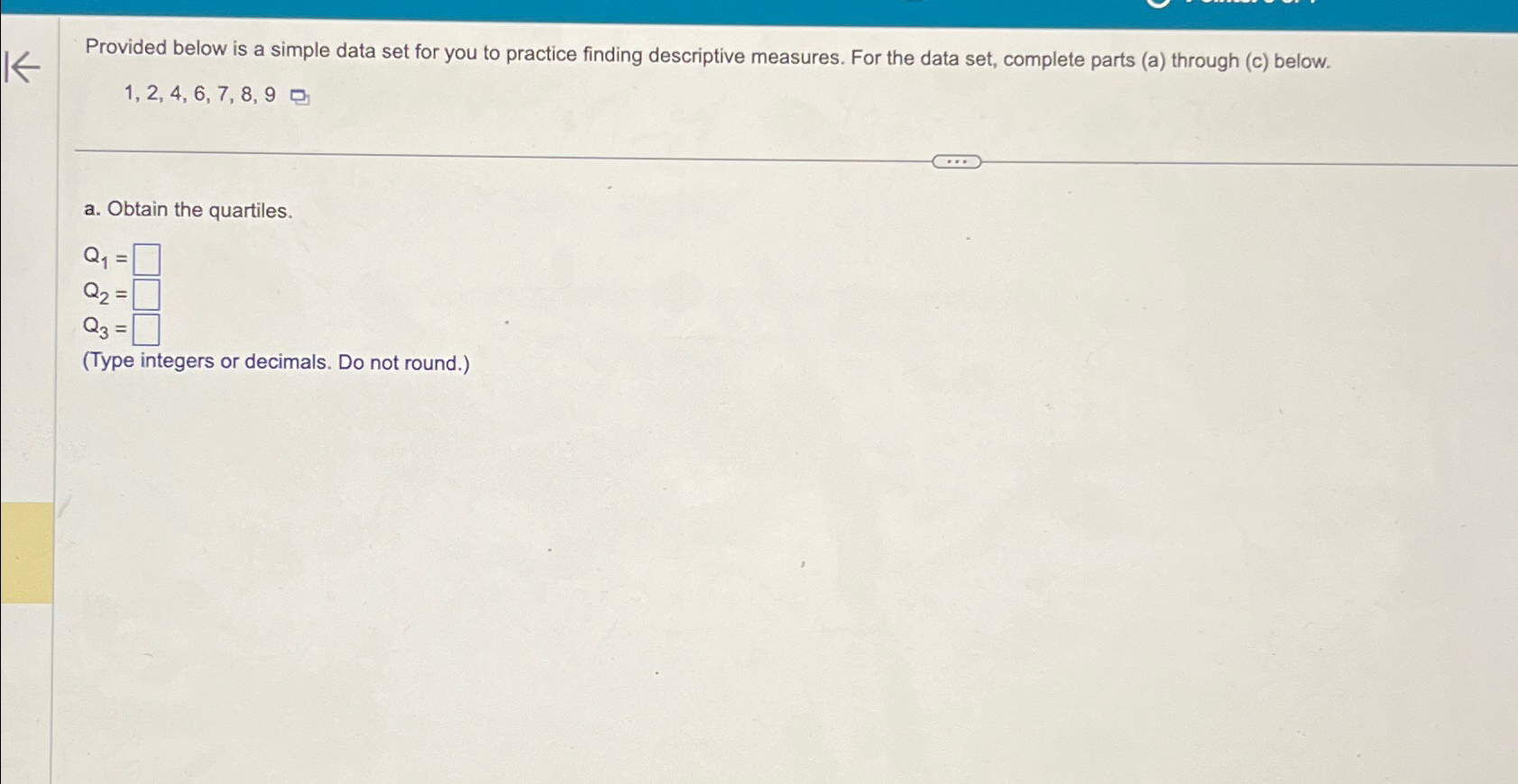Solved Provided below is a simple data set for you to | Chegg.com