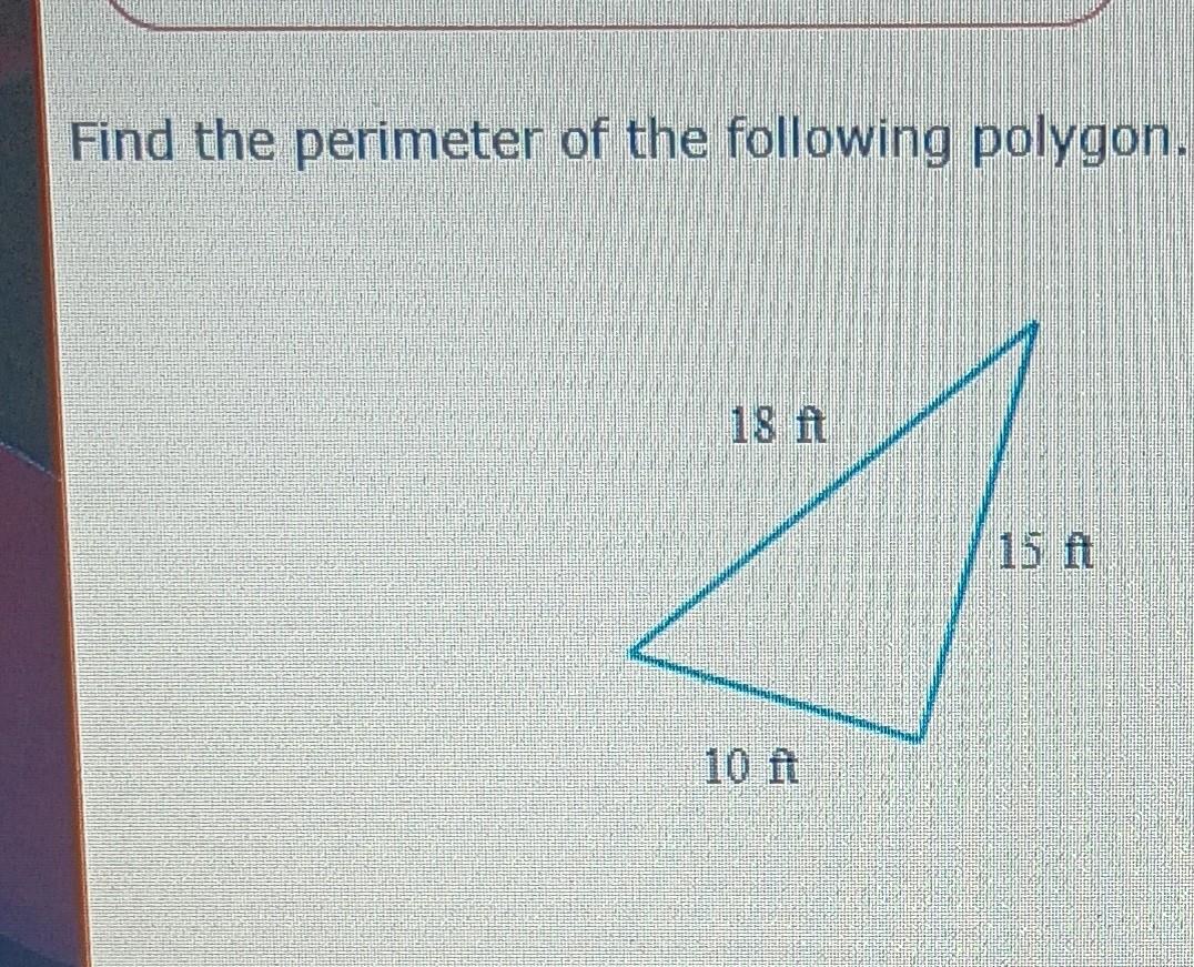 Solved Find the perimeter of the following polygon. | Chegg.com