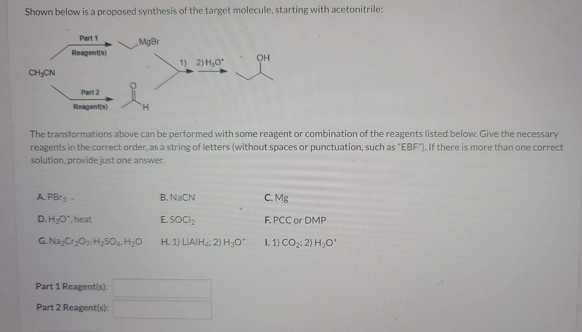 Solved Shown below is a proposed synthesis of the target | Chegg.com