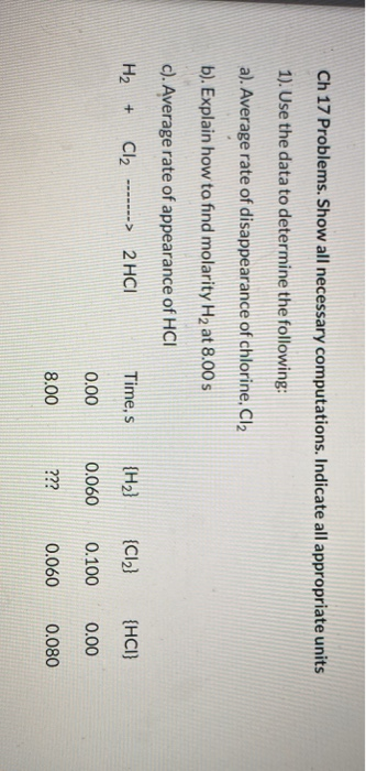 Solved Ch 17 Problems. Show all necessary computations. | Chegg.com