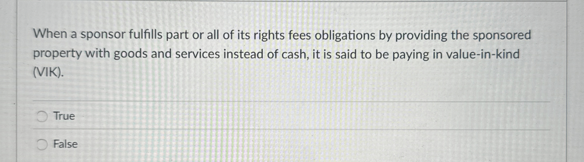 Solved When a sponsor fulfills part or all of its rights | Chegg.com