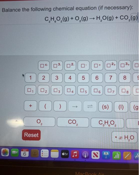 Solved Balance the following chemical equation (if | Chegg.com