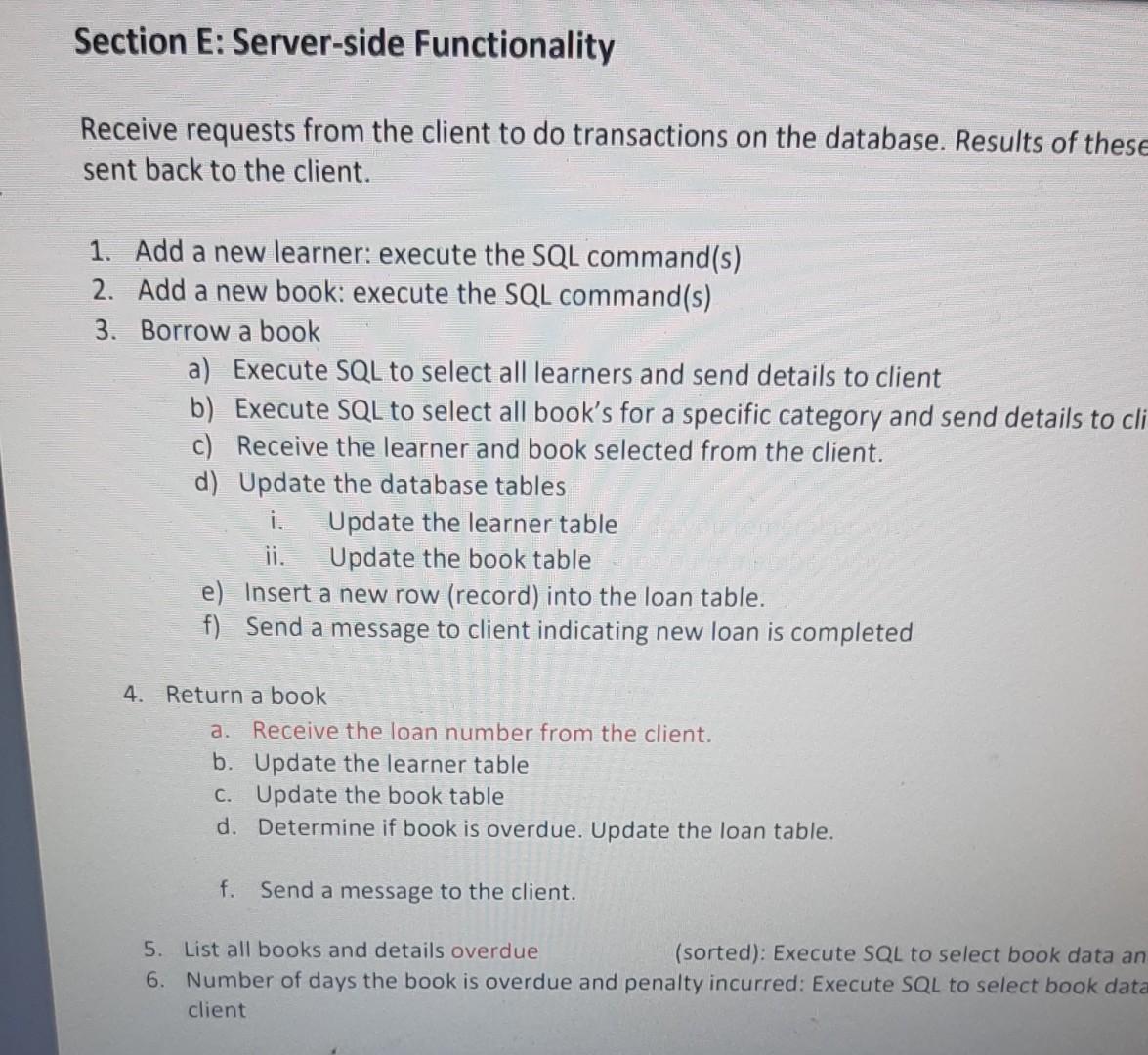 Solved Section D: Client-side Functionality Write a Swing | Chegg.com