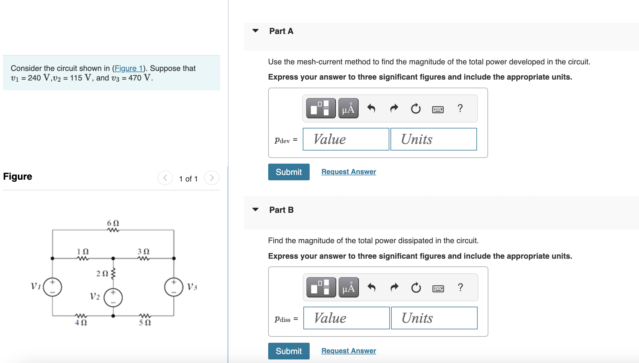 Solved Part AConsider the circuit shown in (Figure 1). | Chegg.com