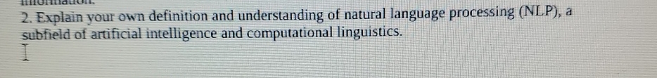 Solved Explain your own definition and understanding of | Chegg.com