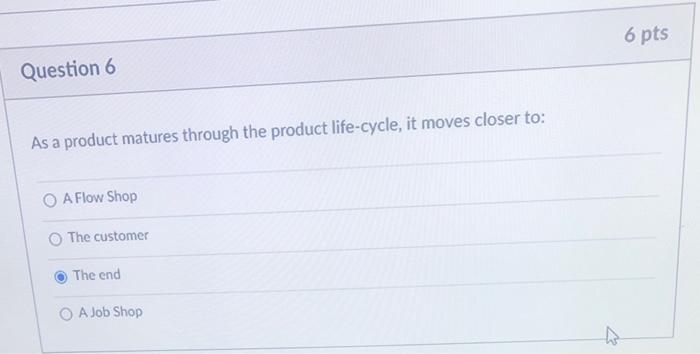 Solved 6 Question 5 Operations Management... Interfaces with | Chegg.com