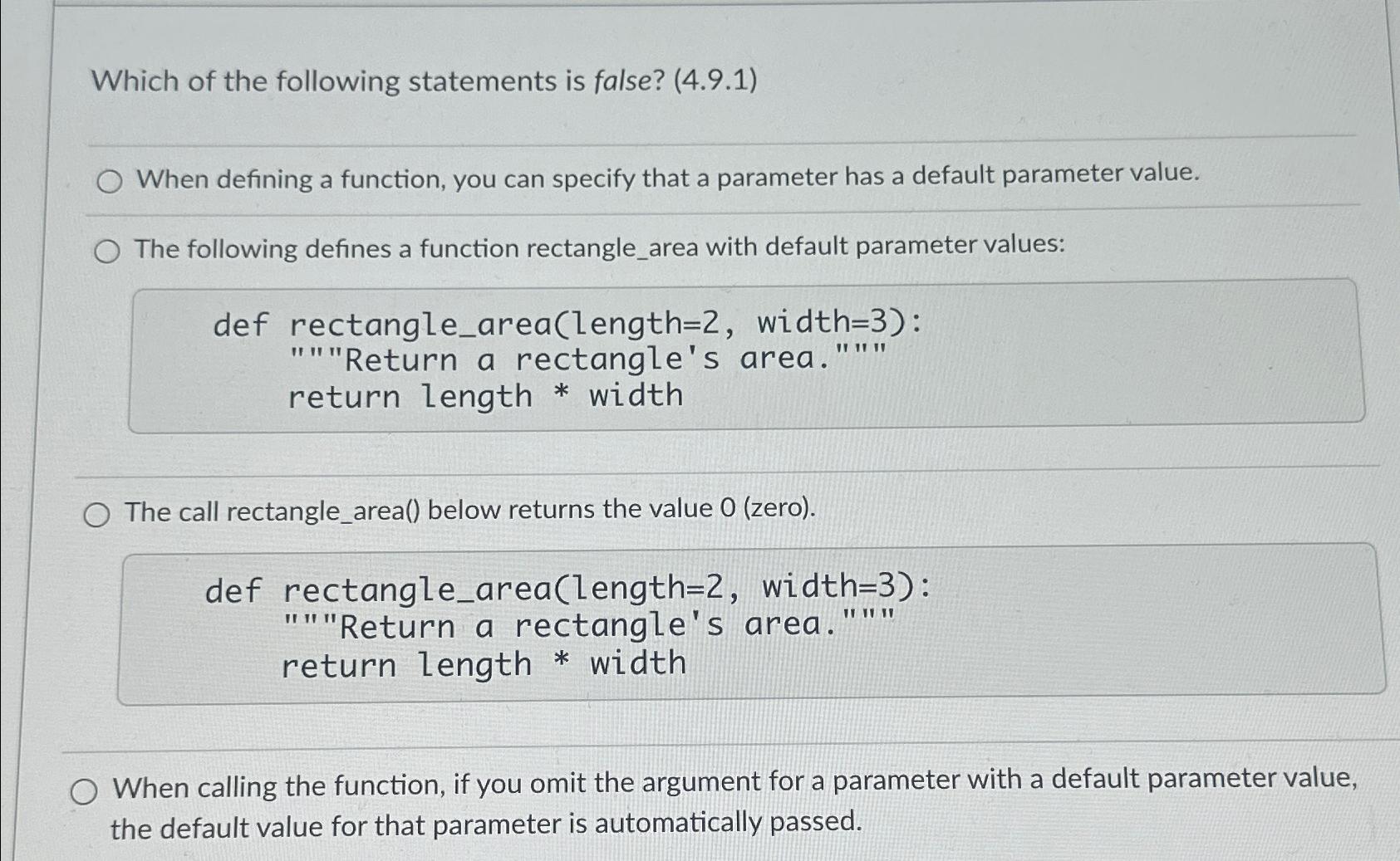 Solved Which of the following statements is false? | Chegg.com